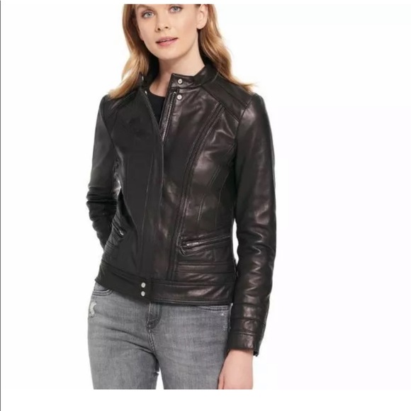 Black Rivet | Jackets & Coats | Black Rivet Womens Leather Jacket ...